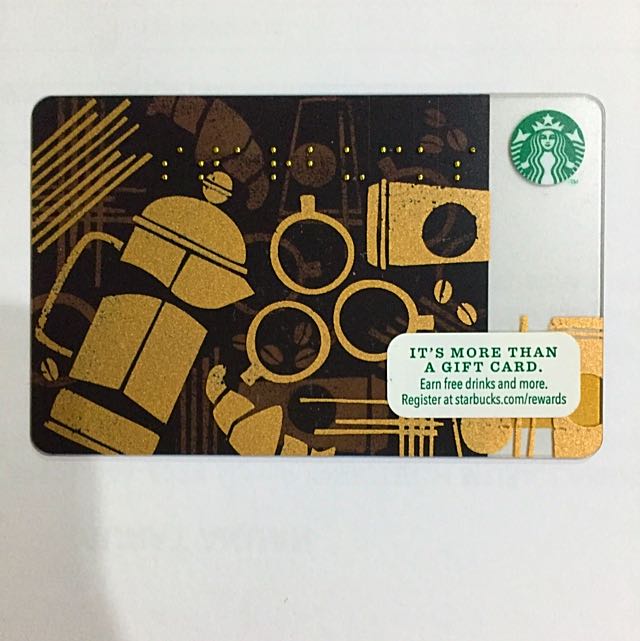 STARBUCKS Coffee Black Gold Bean Gift Card, Everything Else, Others on ...