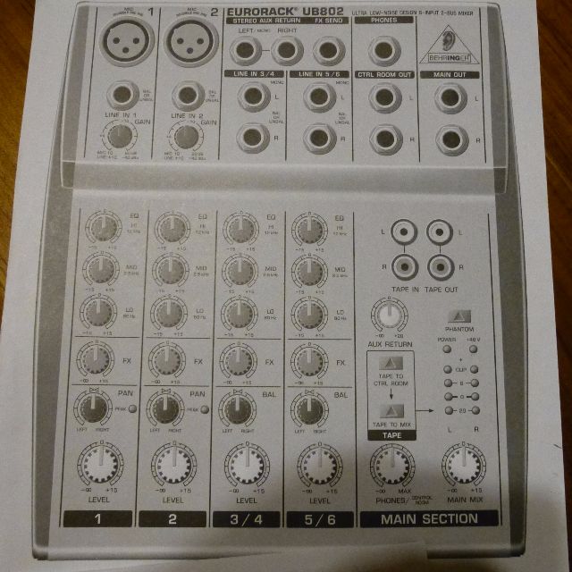 Behringer UB802 Eurorack, 4 channel Mixing Desk & Rode Pro microphone ...