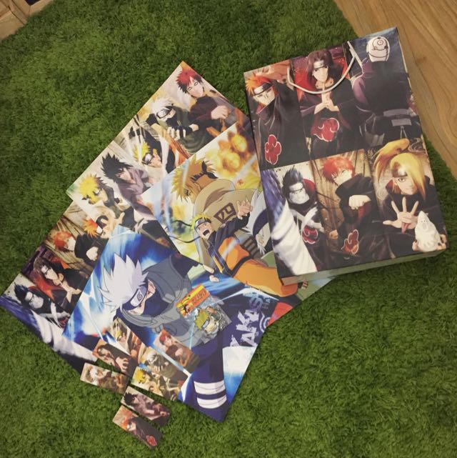 Naruto Shippuden Paper Bag, Posters, keychain and bookmarks, Hobbies ...
