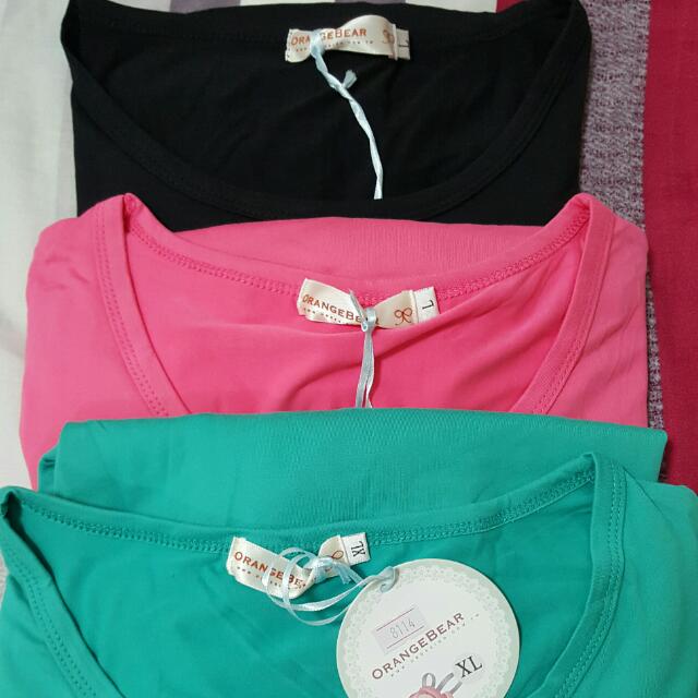 Orange Bear, OB Design Long Sleeve Crew Neck Top, Women's Fashion, Tops ...