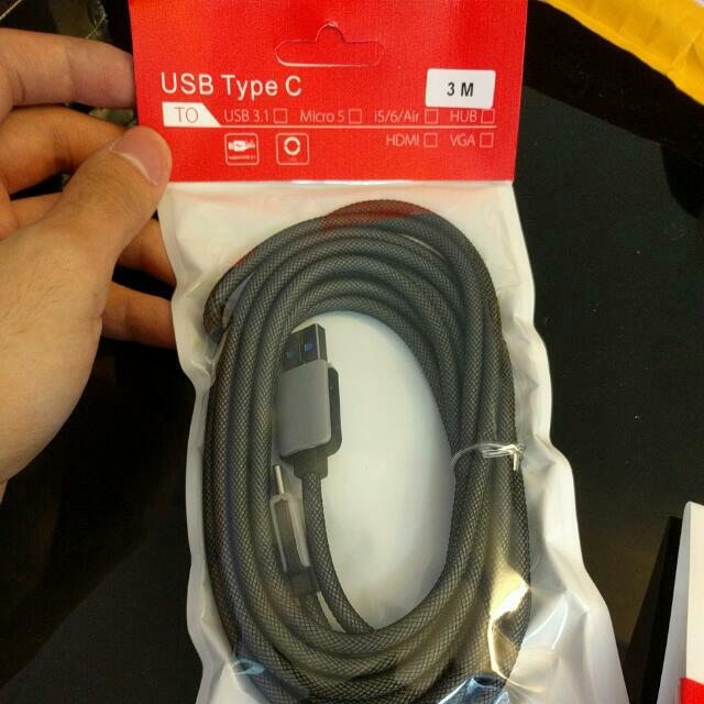 USB Type C CABLES (TYPE A To TYPE C), Computers & Tech, Parts ...