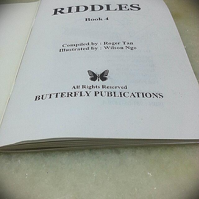 Riddles Book 4 -The Butterfly, Hobbies & Toys, Books & Magazines ...