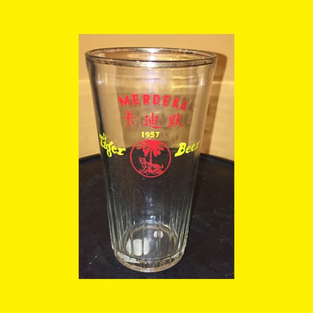Vintage Merdeka Tiger Beer Glass, Hobbies & Toys, Memorabilia ...