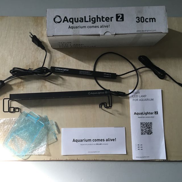 Aqualighter 2 (30cm Black) LED, Pet Supplies, Homes & Other Pet ...