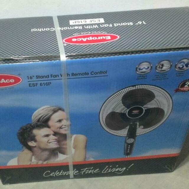 EUROPACE Stand Fan with Remote Control, Furniture & Home Living ...