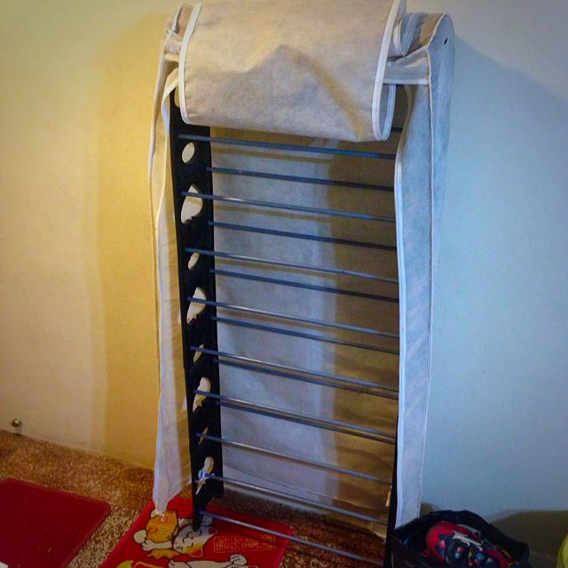 Plastic Shoe Rack With Cover, Furniture & Home Living, Home Improvement ...