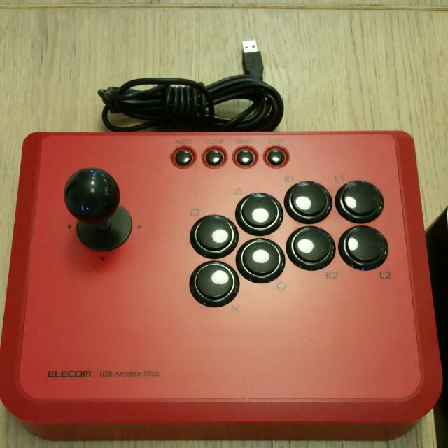 ELECOM PS3 USB arcade stick 10 button fire JC-GMAS01, Hobbies & Toys ...
