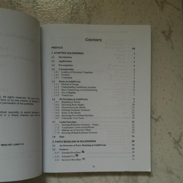 Introduction To 3D Solid Modeling With Solidworks By Lee Kim Seng, Computers & Tech, Office ...