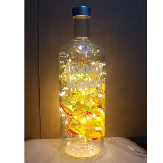 Absolut Vodka Mango - LED Bottle Lights, Furniture & Home Living ...