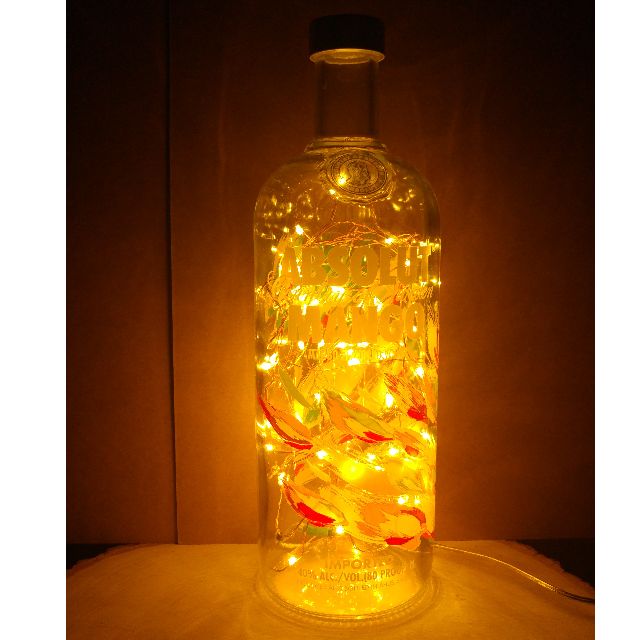 Absolut Vodka Mango - LED Bottle Lights, Furniture & Home Living ...