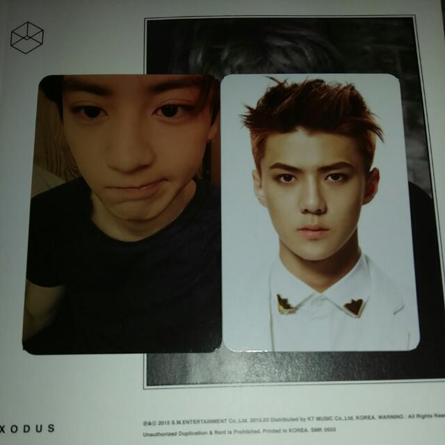 EXO official Photo cards; Exodus Chanyeol Phoyocard Sehun Overdose ...