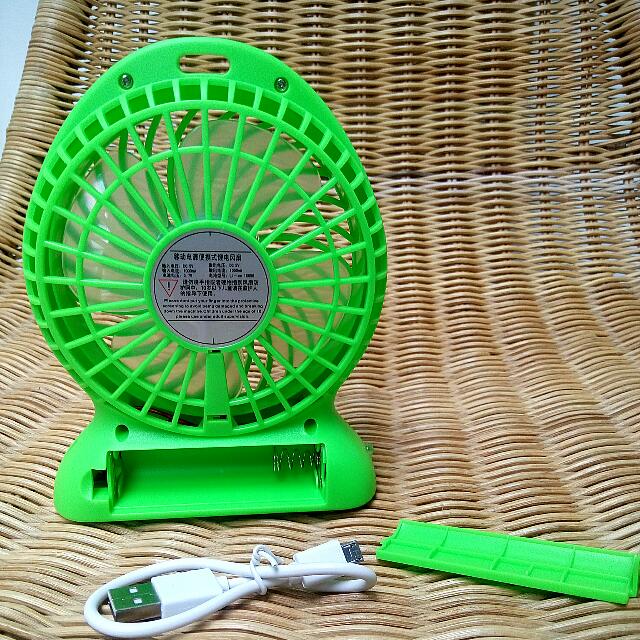 Portable Powerful Re-Chargeable USB Fan Using 18650 Lithium Battery ...