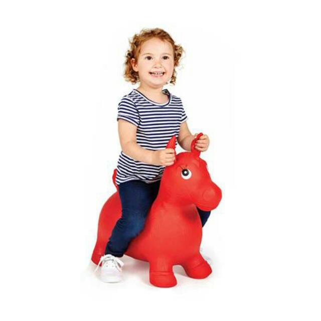 Red Rubber Rocking Horse, Hobbies & Toys, Toys & Games on Carousell