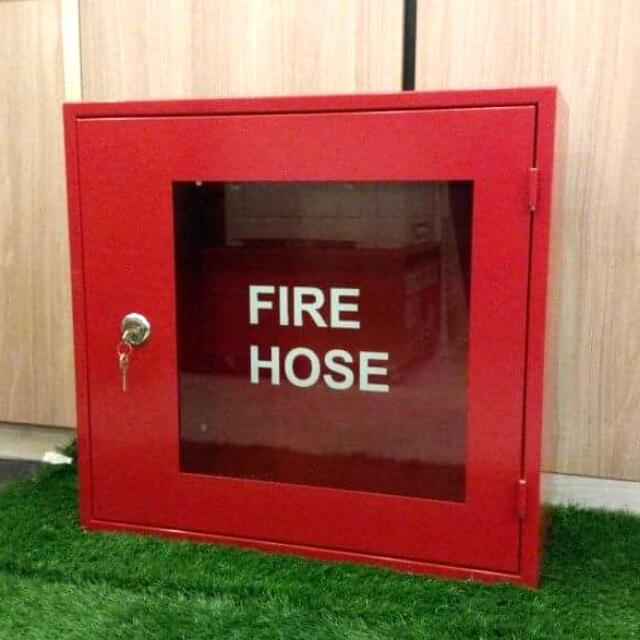 Red fire hose wall mount cabinet Industrial Theme , Furniture & Home ...
