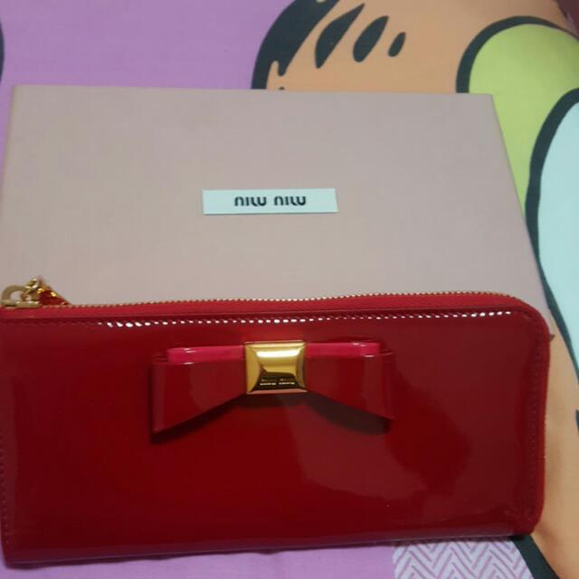 BNIB Authentic Mui Mui Wallet, Luxury, Bags & Wallets on Carousell