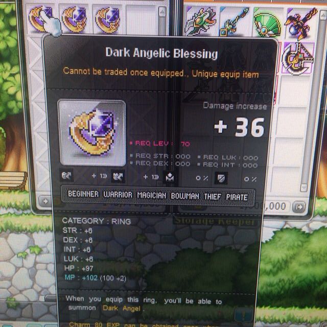 Dark Angelic Blessing Ring, Hobbies & Toys, Toys & Games on Carousell