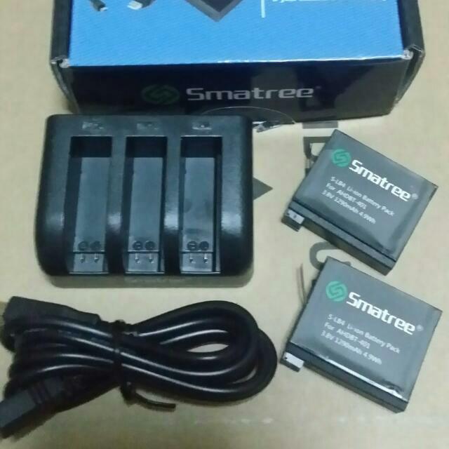 GoPro HERO4 Accessories - High Capacity Li-ion Battery x2 and 3-Channel ...