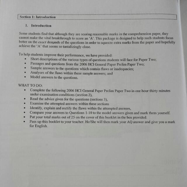 Hwa Chong JC A Level GP Compre And AQ Guide, Hobbies & Toys, Books ...