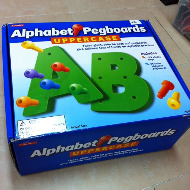 Lakeshore Uppercase Alphabet Peg Board, Hobbies & Toys, Toys & Games on ...