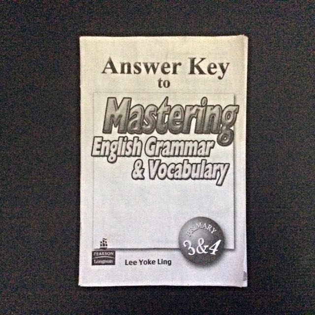 FREE Answer Key to Mastering English Grammar & Vocabulary Primary 3 & 4 ...