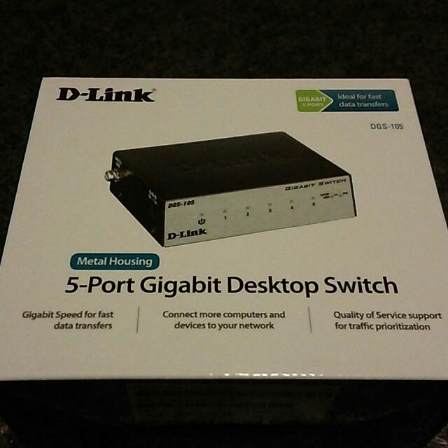 D-Link 5 Port Gigabit Desktop Switch, Computers & Tech, Parts ...