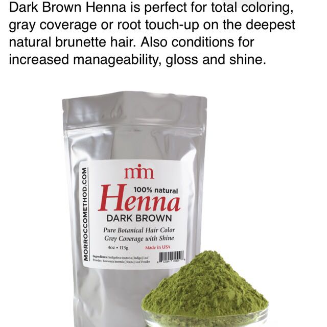 Morrocco Method 100% Natural Henna Hair Coloring Powder, Health ...