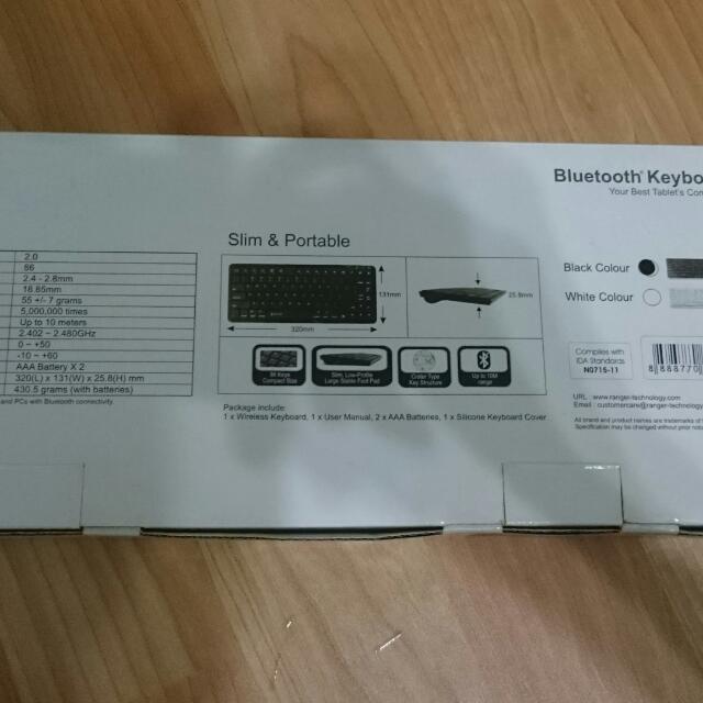 Ranger Bluetooth Keyboard, Computers & Tech, Parts & Accessories ...