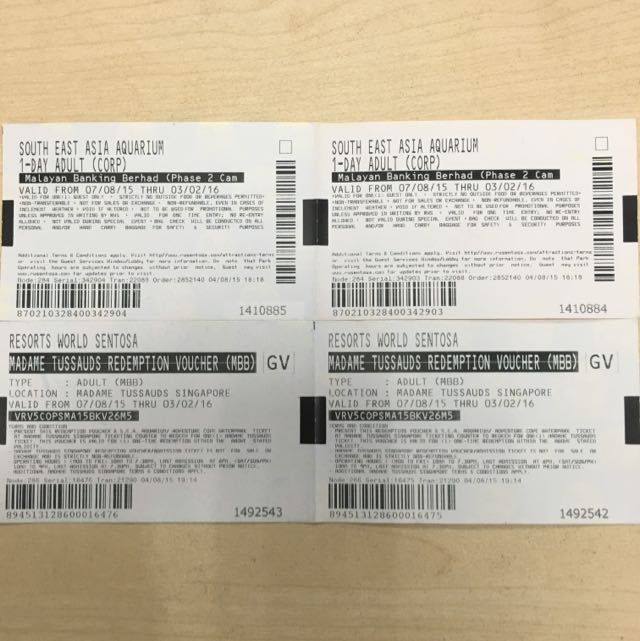 Sentosa Tickets, Tickets & Vouchers, Local Attractions & Transport on ...