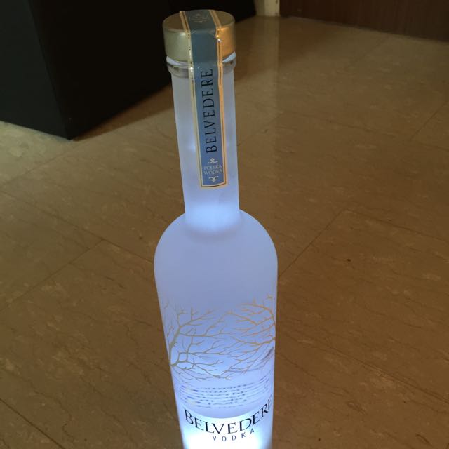 Belvedere Vodka 1.75L with blue led light, TV & Home Appliances ...