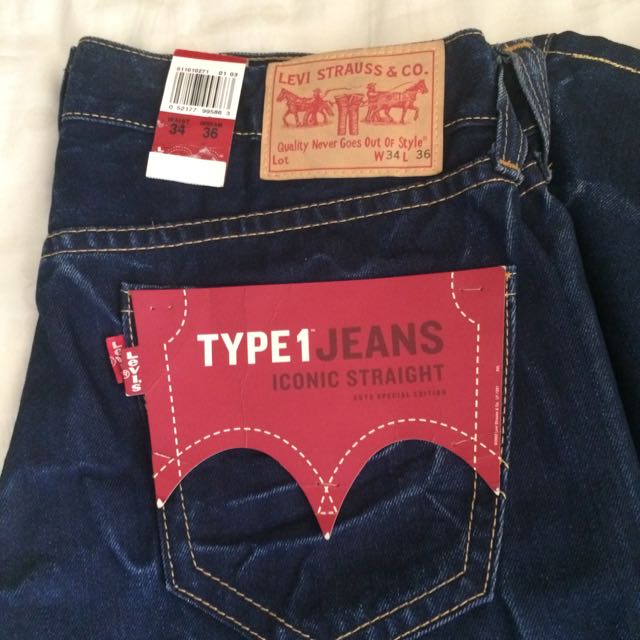 Rare Levi Type 1 Jeans (Iconic Straight Cut), Men's Fashion, Bottoms ...