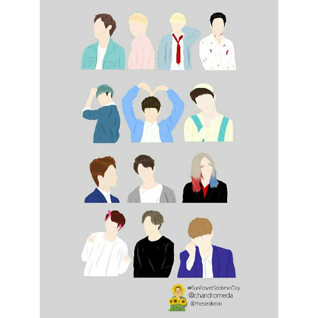Seventeen Stickers!!, Entertainment, K-Wave on Carousell