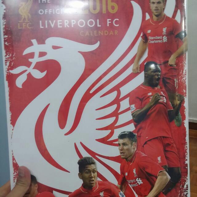 Liverpool FC 2016 A3 Calendar, Hobbies & Toys, Stationery & Craft ...