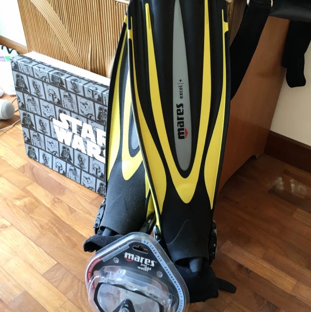 Mares Excel+ Diving Fins, boots and mask, Sports Equipment, Sports ...