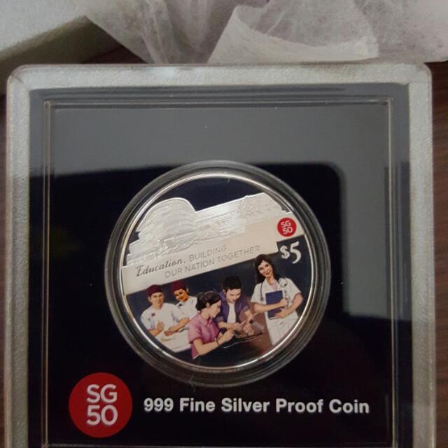 SG 50 Silver Proof Coin, Hobbies & Toys, Memorabilia & Collectibles ...