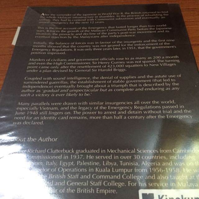 [RESERVED] The Long Long War: The Emergency In Malaya 1948-1960 By ...