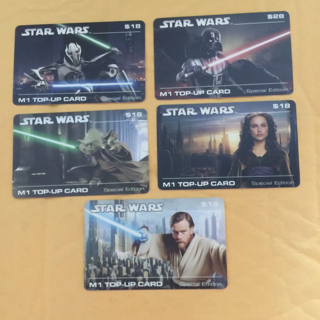 Star Wars Used Top Up Collectible Cards Set Of 5, Hobbies & Toys, Toys ...