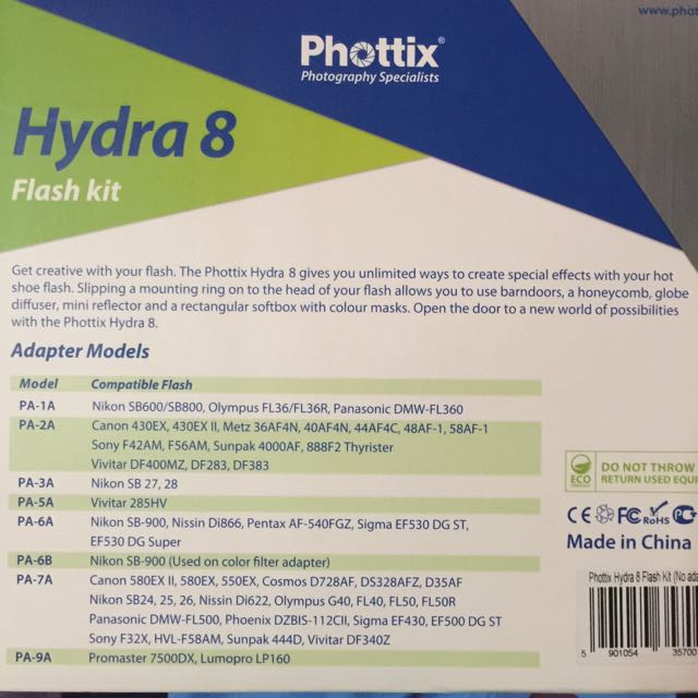 Phottix Hydra 8 Flash Kit, Photography, Photography Accessories ...