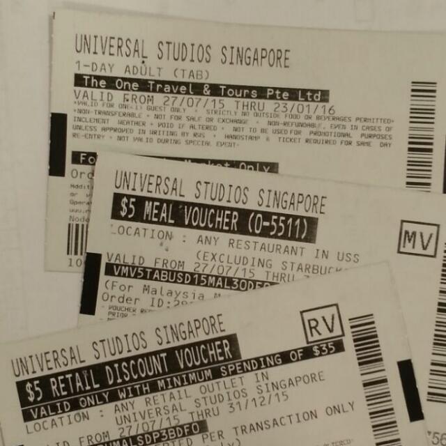 Universal Studio Ticket, Tickets & Vouchers, Event Tickets on Carousell
