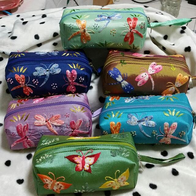 Vietnam Handmade Embroidery Pouch, Women's Fashion, Bags & Wallets ...