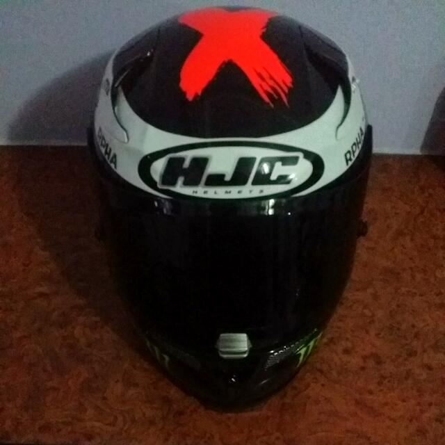 HJC RPHA-10 LORENZO MC1 FULL FACE MOTORCYCLE HELMET, Cars on Carousell