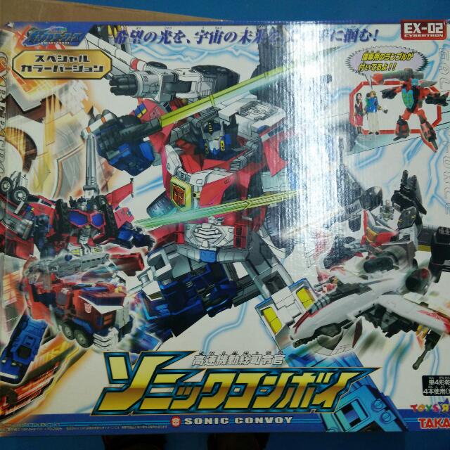 Transformers Optimus And Star Saber Sonic Convoy Japan Set BIB ...