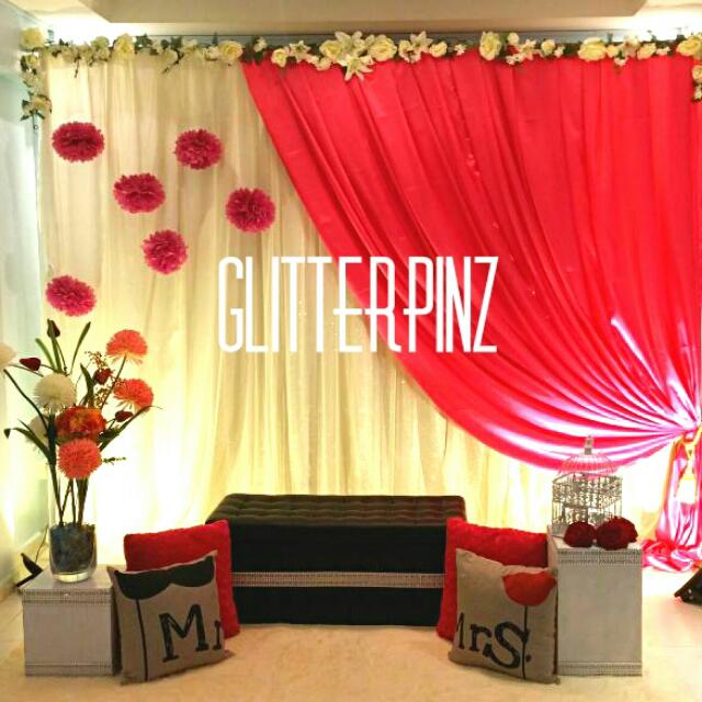 Wedding Deco Mini Pelamin, Dais, Majlis Nikah / Tunang. In House ...