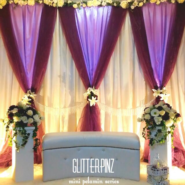 Wedding Deco Mini Pelamin, Dais, Majlis Nikah / Tunang. In House ...