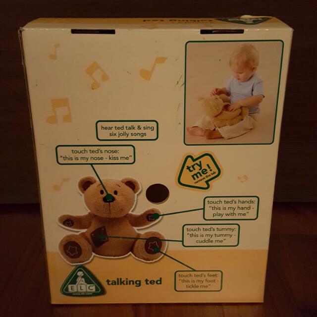 ELC (Early Learning Centre) Talking Ted (Teddy Bear) (Soft Toy ...