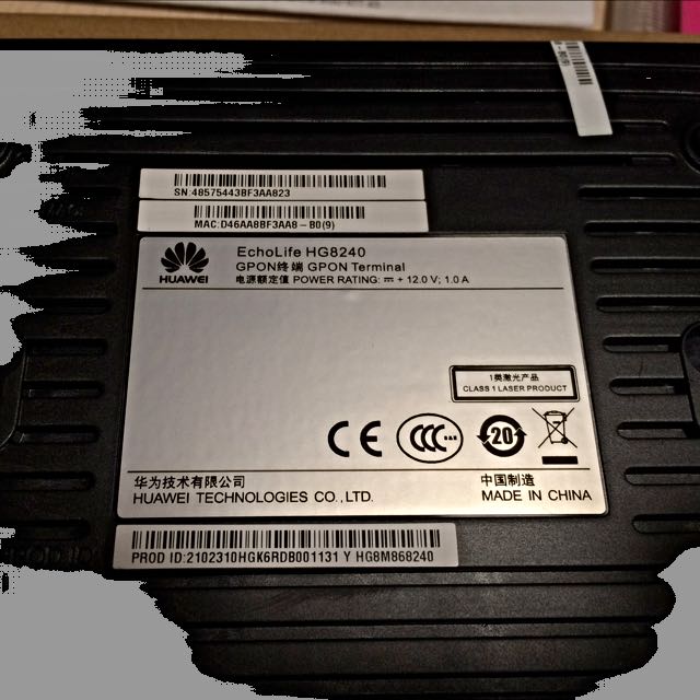 Huawei Optical Network Terminal (HG8240H GPON Terminal), Computers ...