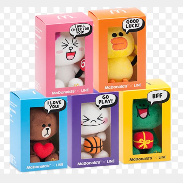 Mcdonalds x LINE Bears, Hobbies & Toys, Toys & Games on Carousell