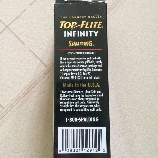 Spalding Top Flite Infinity Golf Balls Set Of 3, Sports Equipment ...