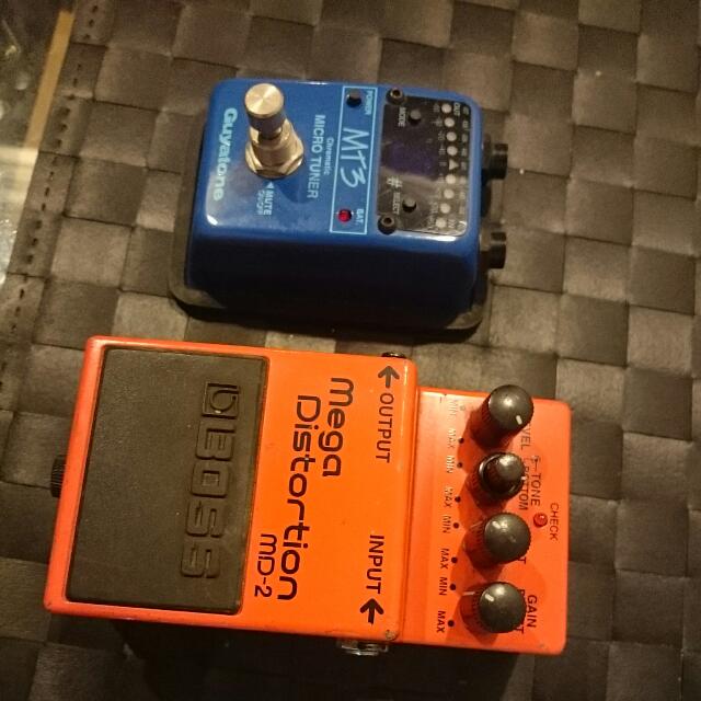 Boss Mega Distortion MD2 and Guyatone MT3 micro tuner, Hobbies & Toys ...