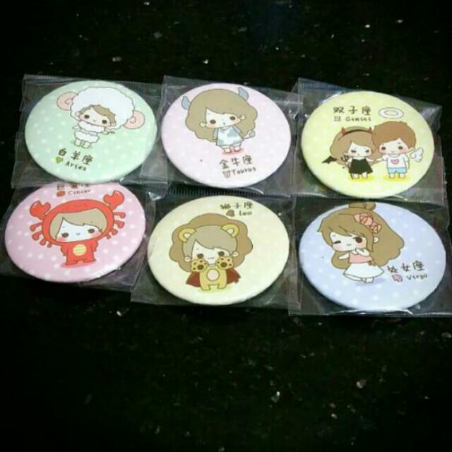 [BRAND NEW] LIMITED Horoscope Badges & Other Cute Badges, Hobbies ...