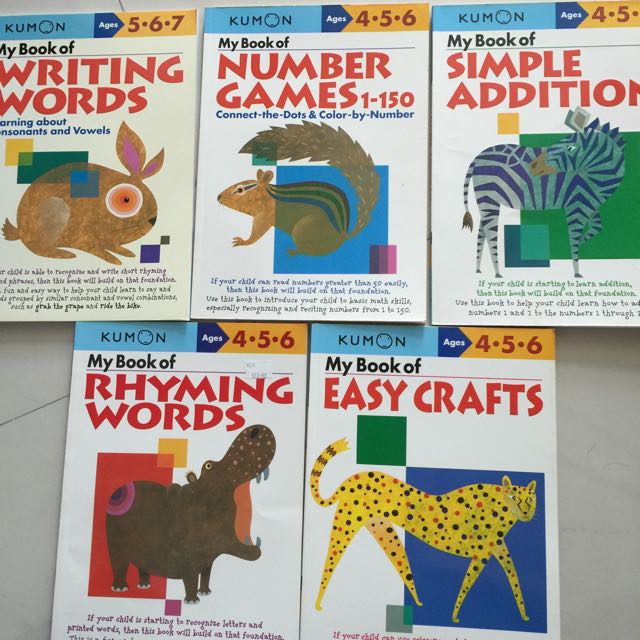 Kumon Exercise Books. Set Of 8. Age 3, 4, 5, 6, 7 Years Old, Hobbies & Toys, Books & Magazines ...